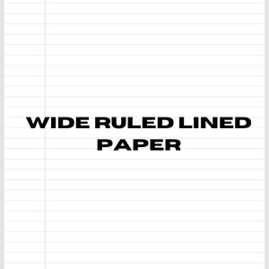 Printable Lined Paper Pack - Ruled Lined Paper Template for School ...