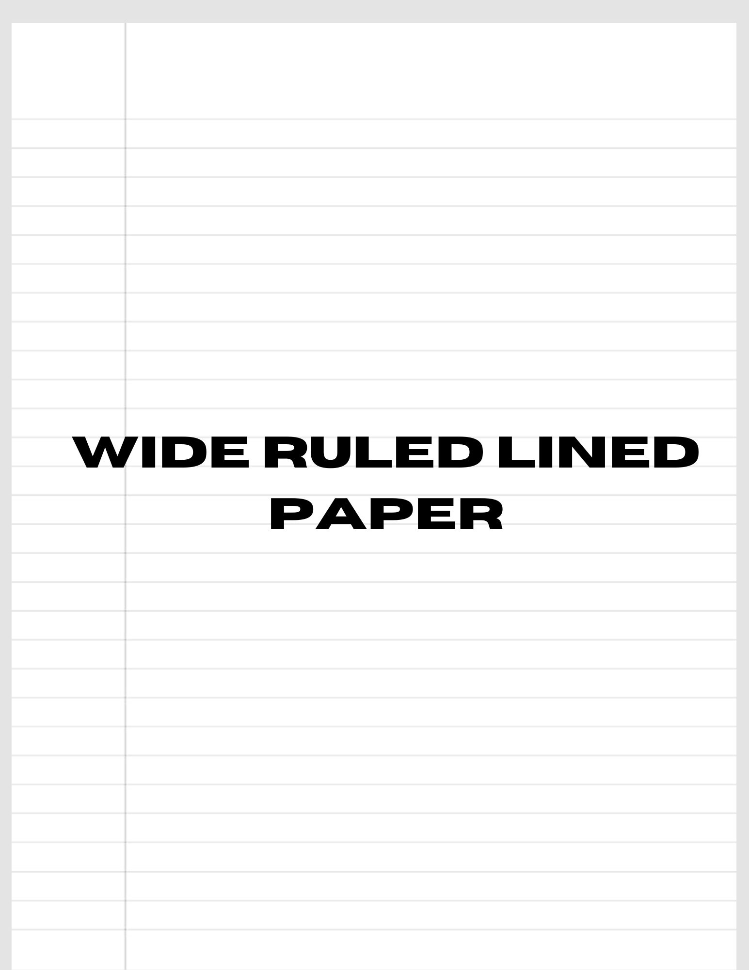 Printable Lined Paper Pack - Ruled Lined Paper Template for School ...