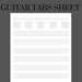 Printable Guitar TAB Music Sheets | Blank Tablature Paper | Digital ...