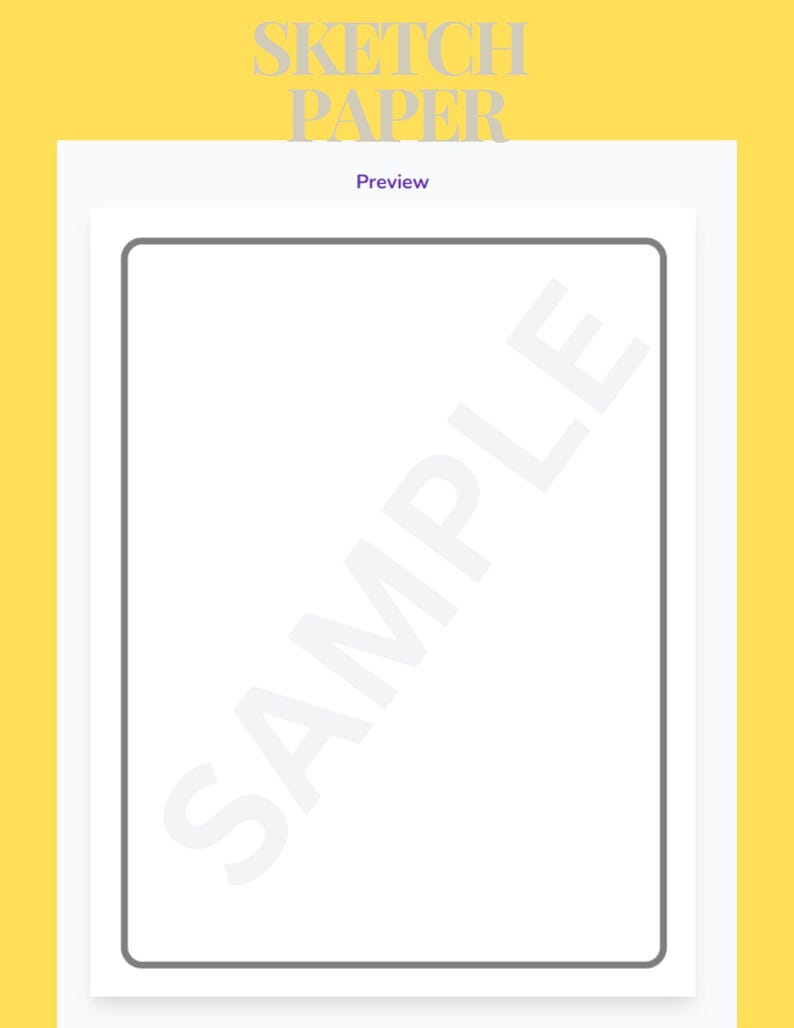Sketch Paper | Digital Download | PDF Print | Art Paper | Printable ...