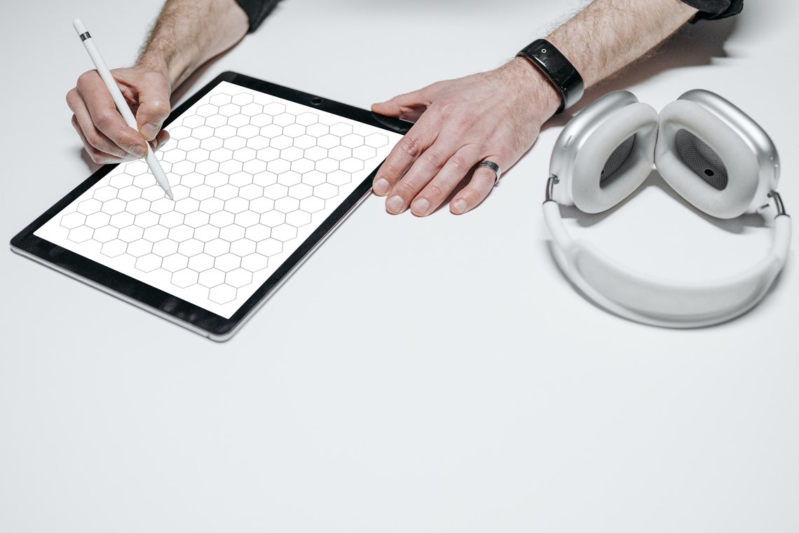 Hexagonal Graph Paper Digital - Printable Organic Chemistry Paper ...