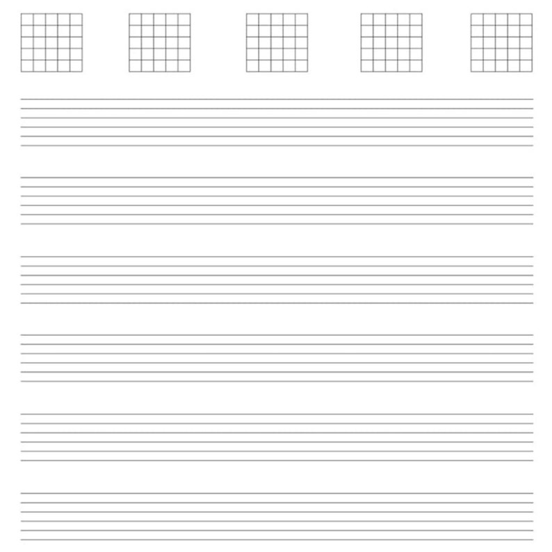 Printable Guitar TAB Music Sheets | Blank Tablature Paper | Digital ...