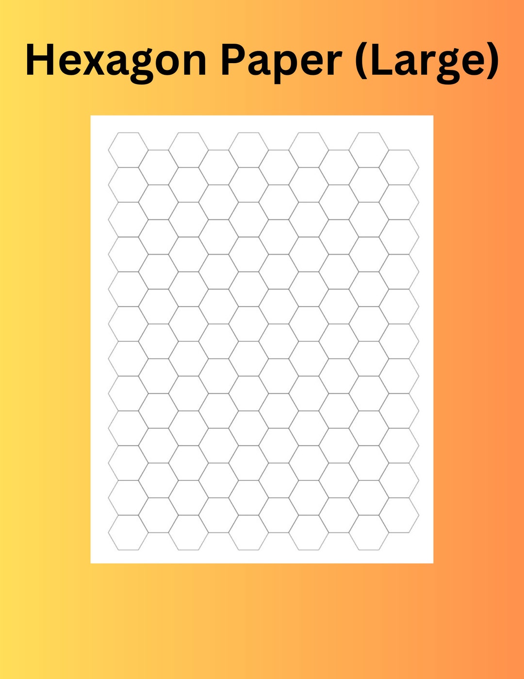 Hexagonal Graph Paper Digital - Printable Organic Chemistry Paper ...