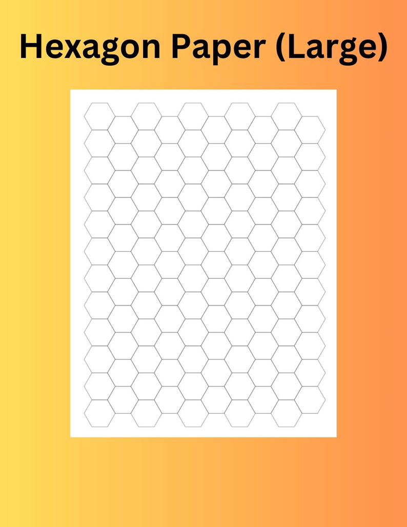 Hexagonal Graph Paper Digital - Printable Organic Chemistry Paper ...