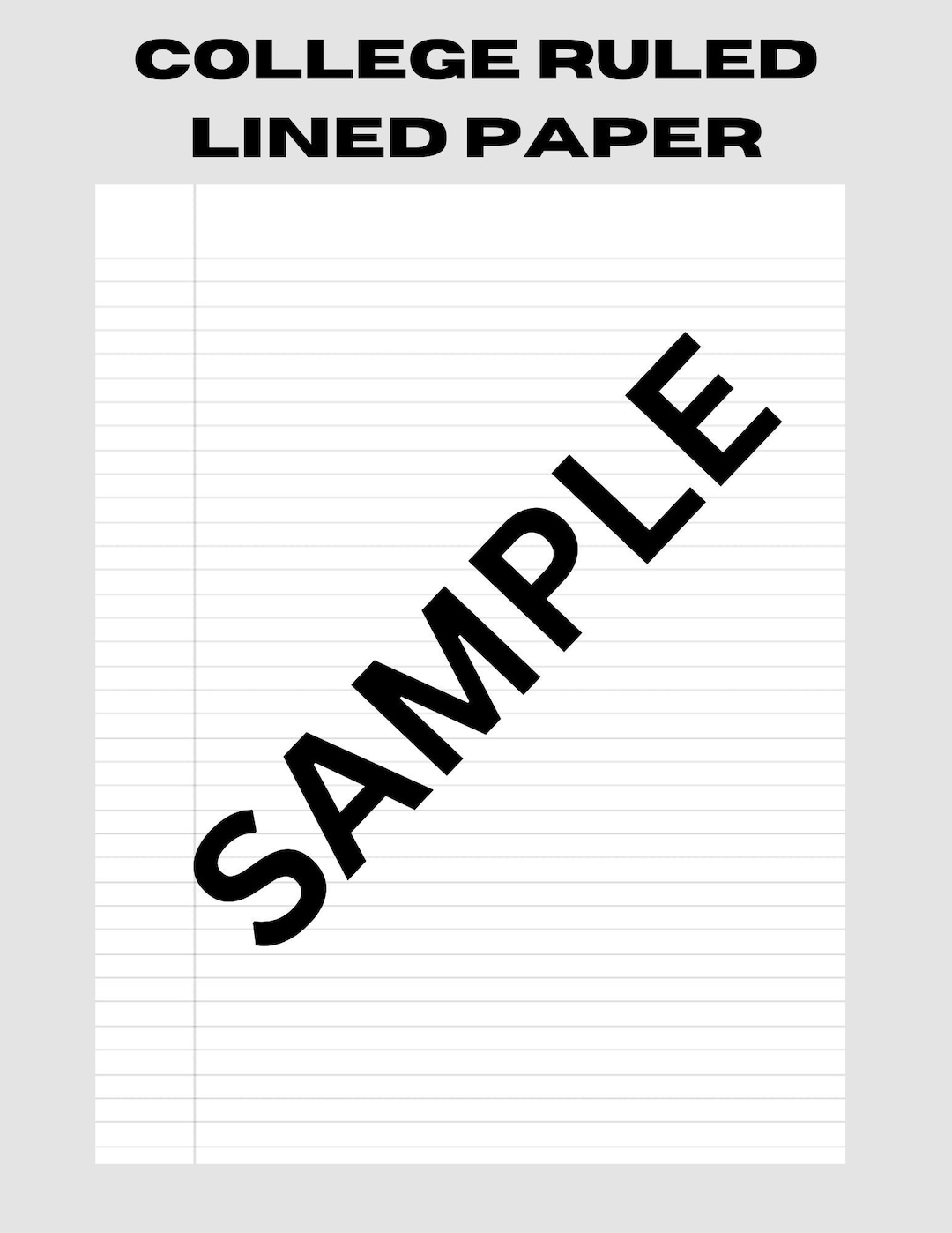Printable Lined Paper Pack - Ruled Lined Paper Template for School ...