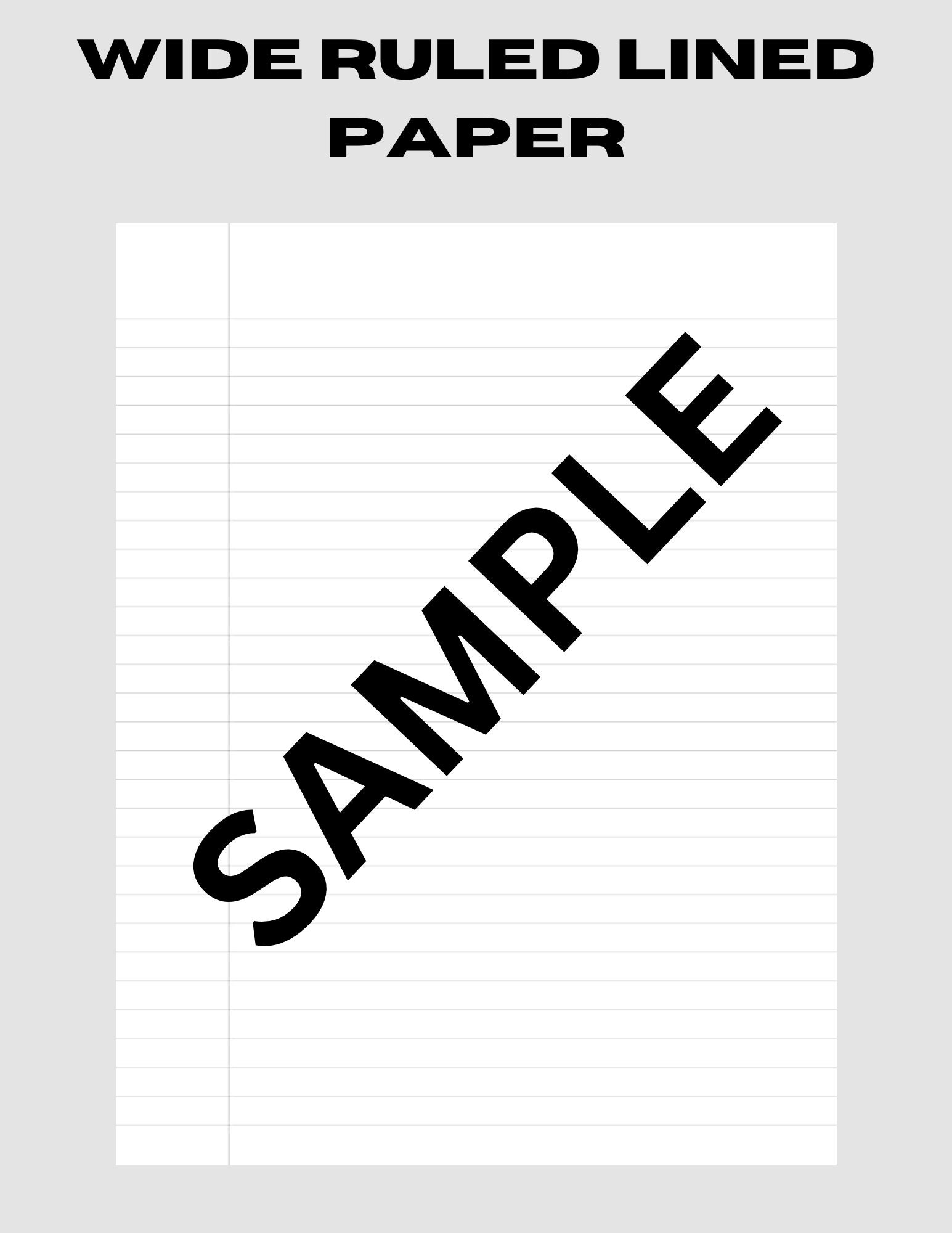 Printable Lined Paper Pack - Ruled Lined Paper Template for School ...