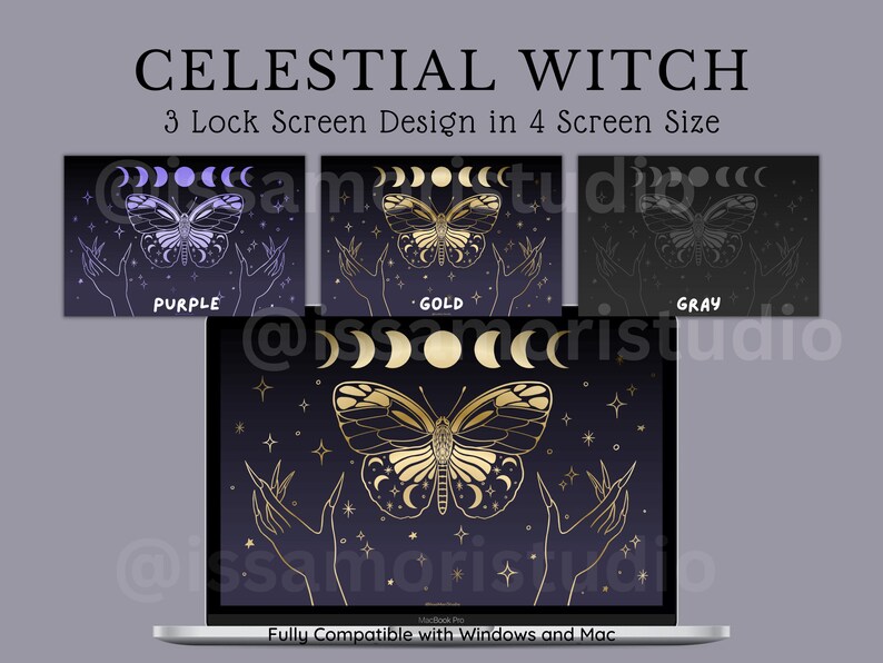 Celestial Witch Desktop Icons Witchy Icons Magic Witch Icon Set Witch ...