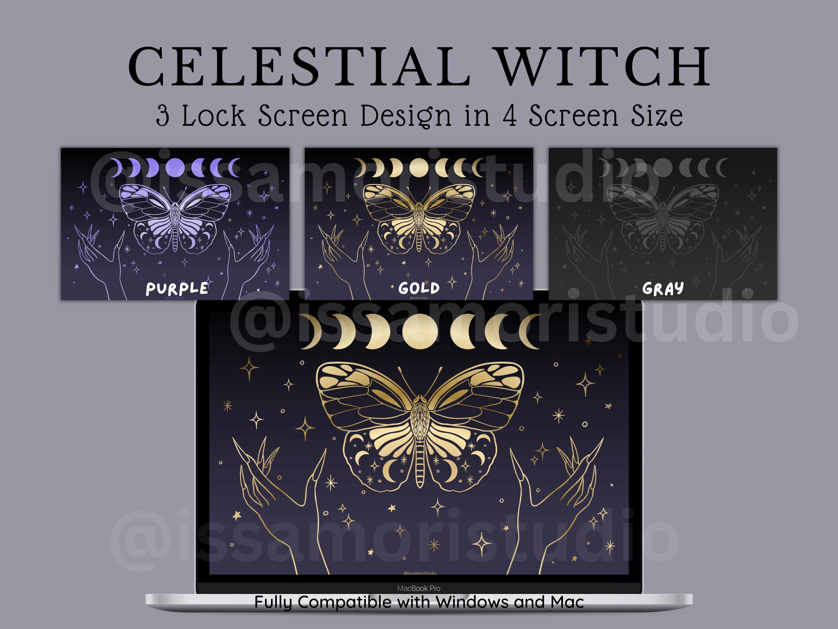 Celestial Witch Desktop Icons Witchy Icons Magic Witch Icon Set Witch ...