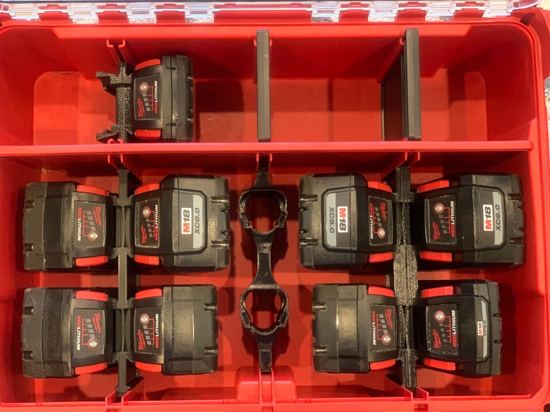 Milwaukee Deep Packout Battery Holder (m12) - Etsy