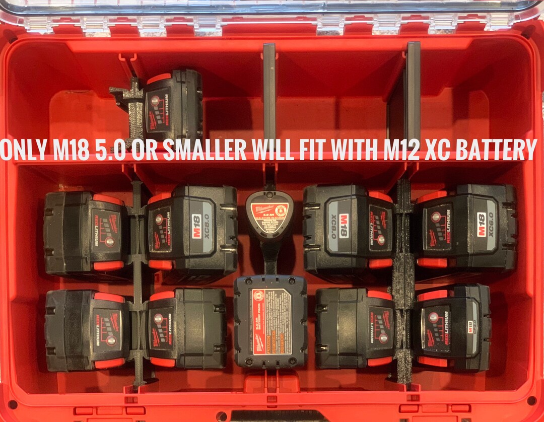 Milwaukee Deep Packout Battery Holder (m12) - Etsy