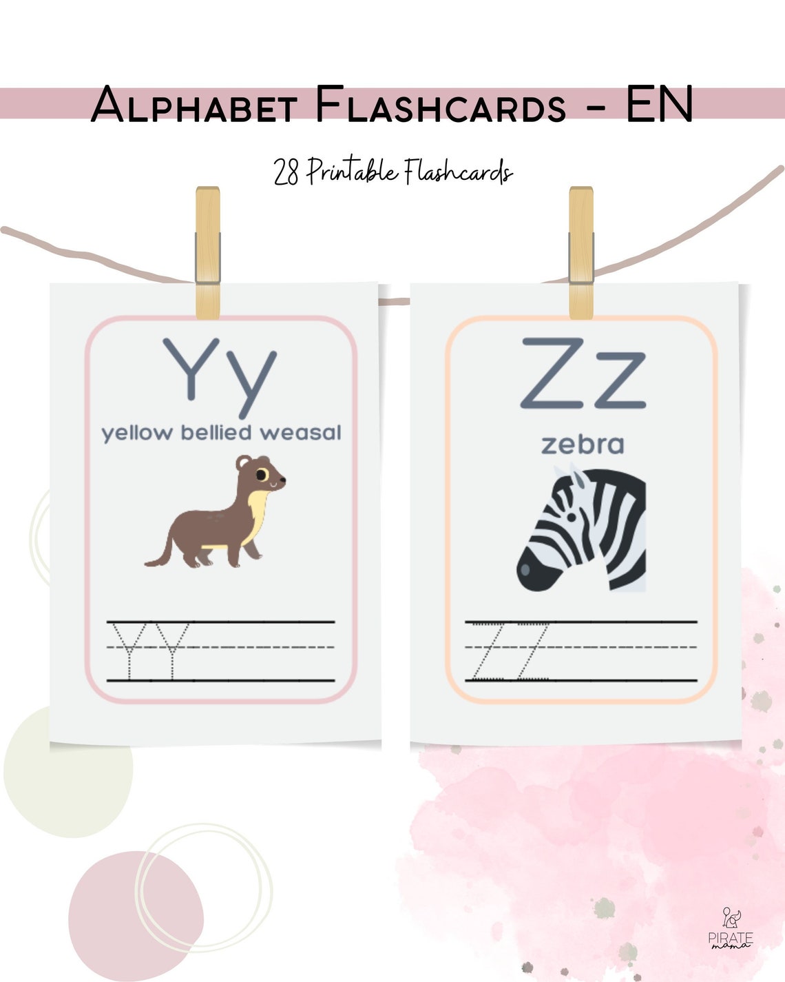 Alphabet Flashcards - English | Printable Animal Flashcards ...