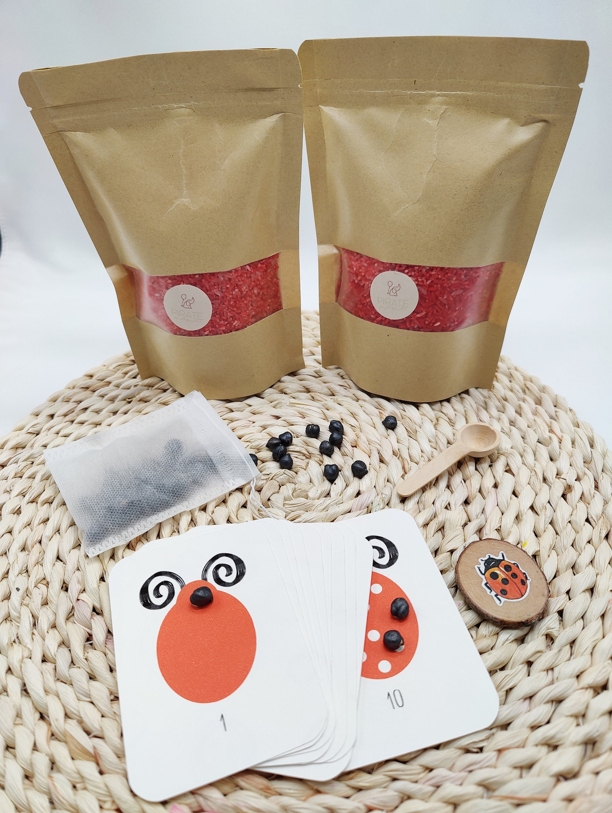 Ladybug Counting Sensory Kit Sensory Bin Busy Box Small World Play ...