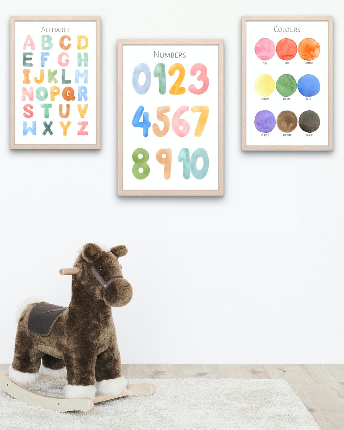 Watercolor Learning Posters: Alphabet, Numbers, Feelings (digital ...