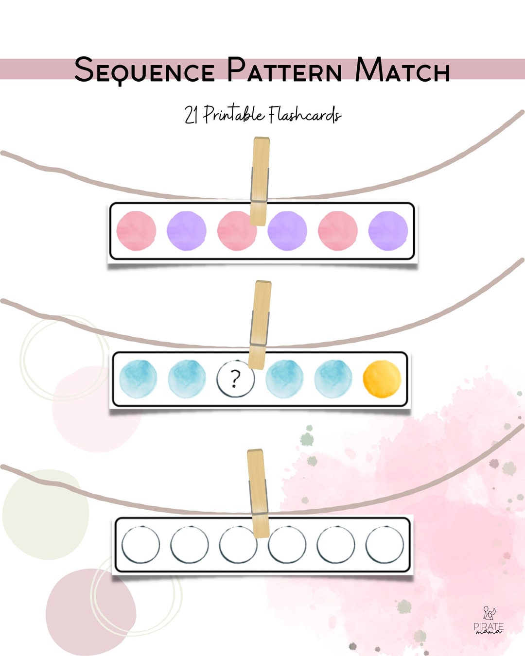 Sequence Pattern Match | Printables for Kids | Montessori Activity - Etsy