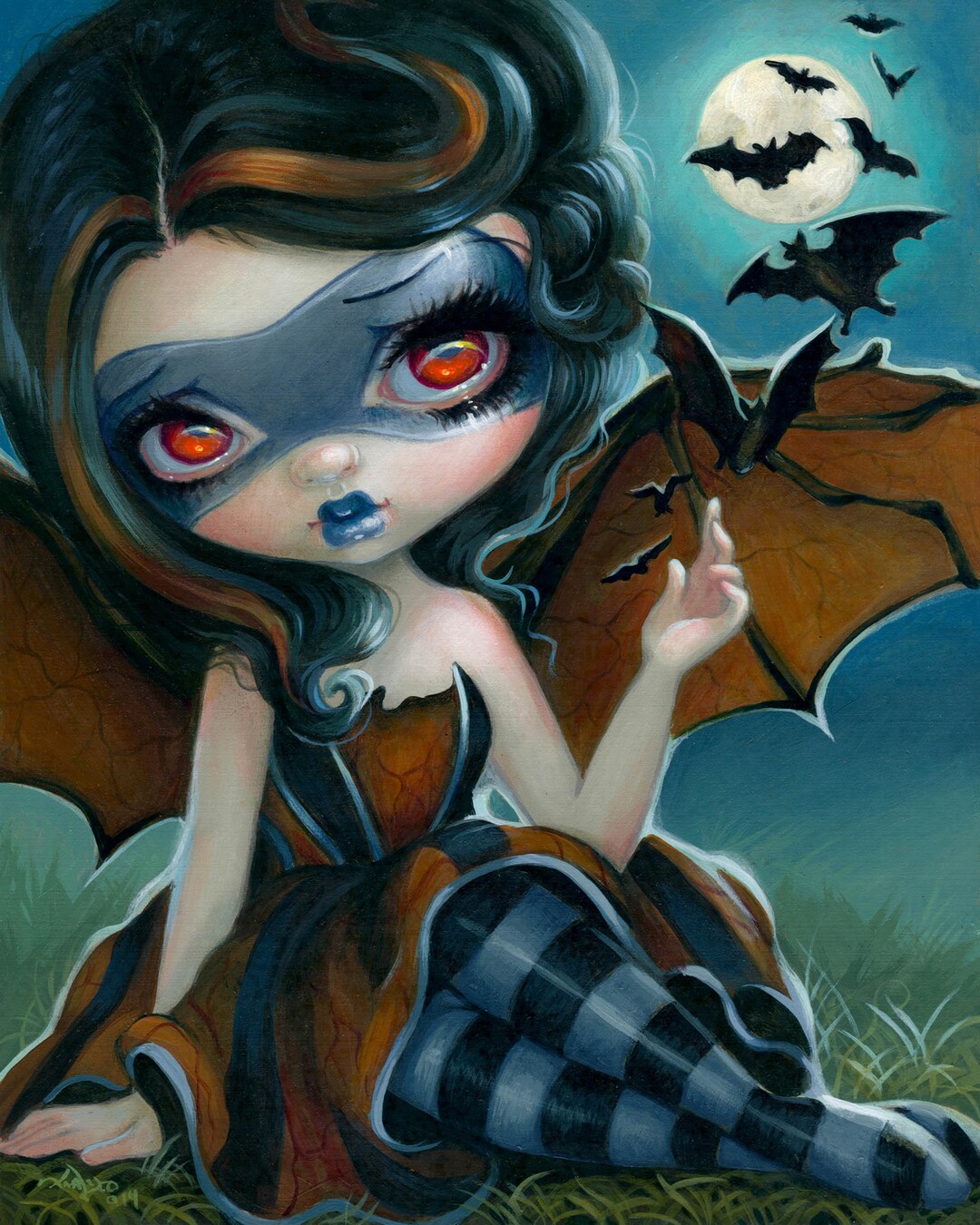 Pipistrello Art Print by Jasmine Becket Griffith Surreal Big Eye Girl ...