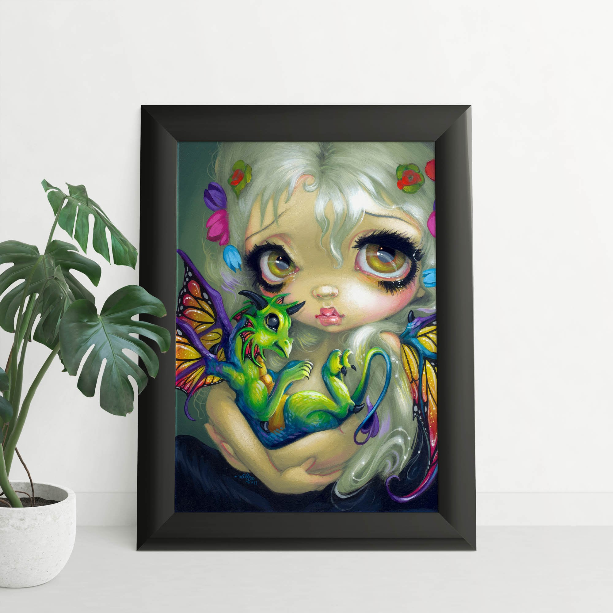 Jasmine Becket-griffith Art Print: Darling Dragonling, Big Eye Girl ...
