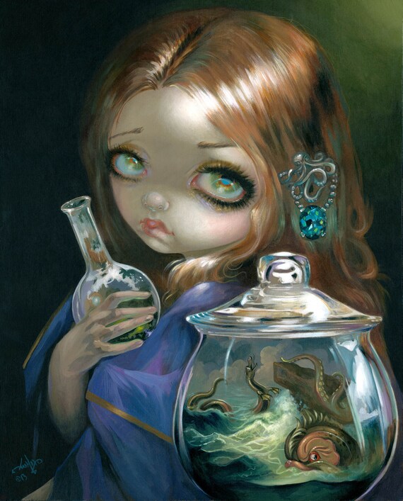 Microcosm Sea Monsters Art Print by Jasmine Becket-griffith | Etsy