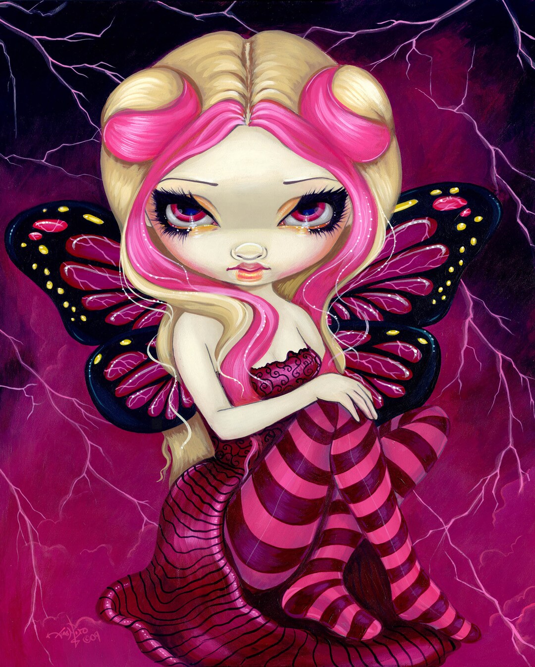 Jasmine Becket-griffith Art Print: Pink Lightning, Strangeling Fairy - Etsy
