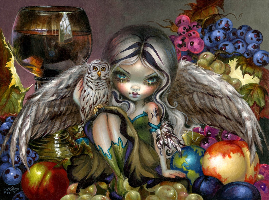 Jasmine Becket-griffith Art Print: Strangeling Fairy, Angel & Owl - Etsy