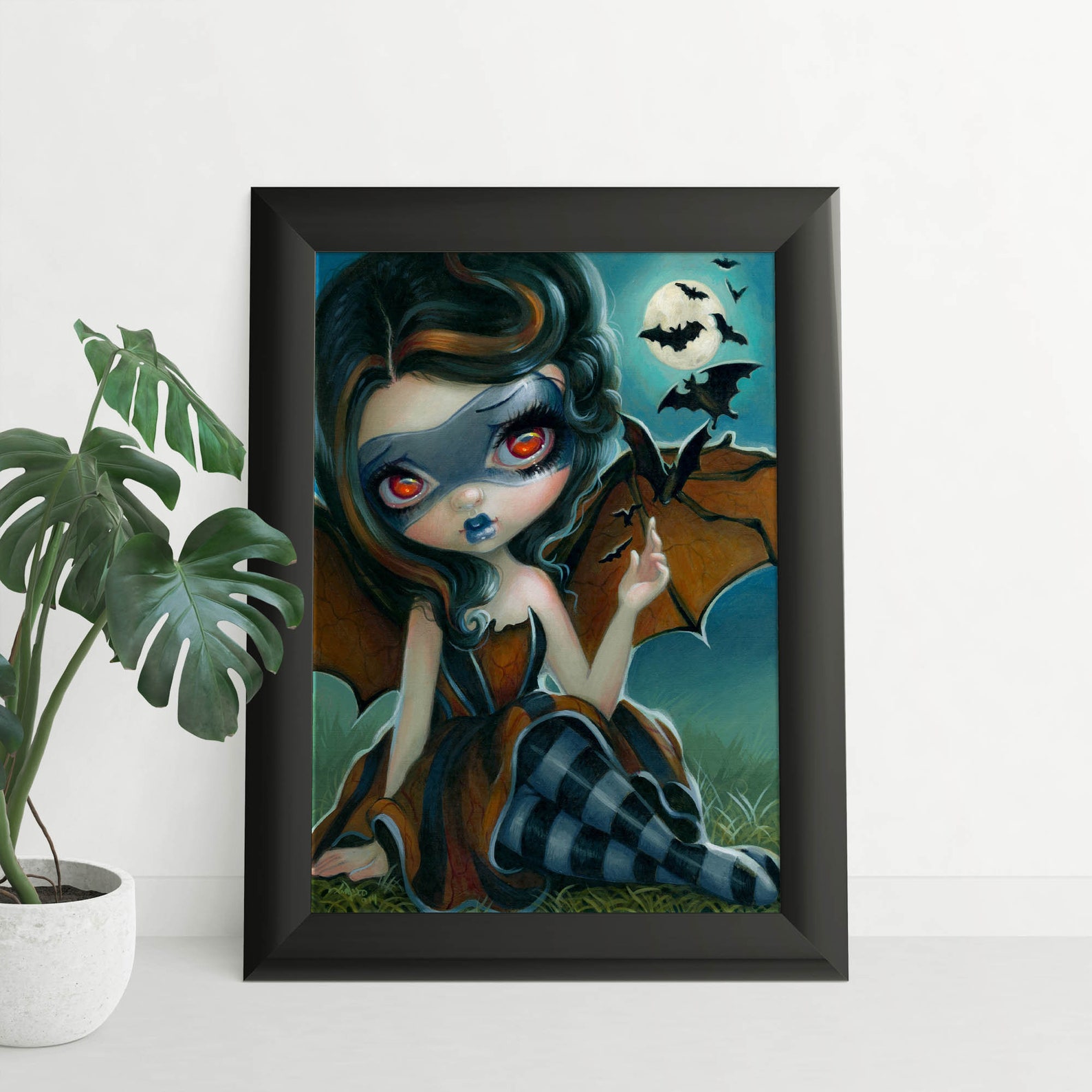 Pipistrello Art Print by Jasmine Becket Griffith Surreal Big Eye Girl ...