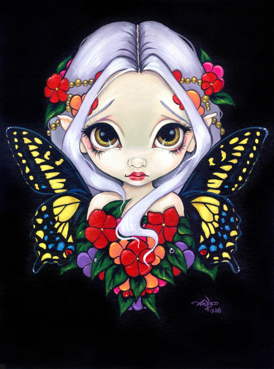 Jasmine Becket-griffith Fairy Art Print - Big Eye Gothic Girl - Etsy