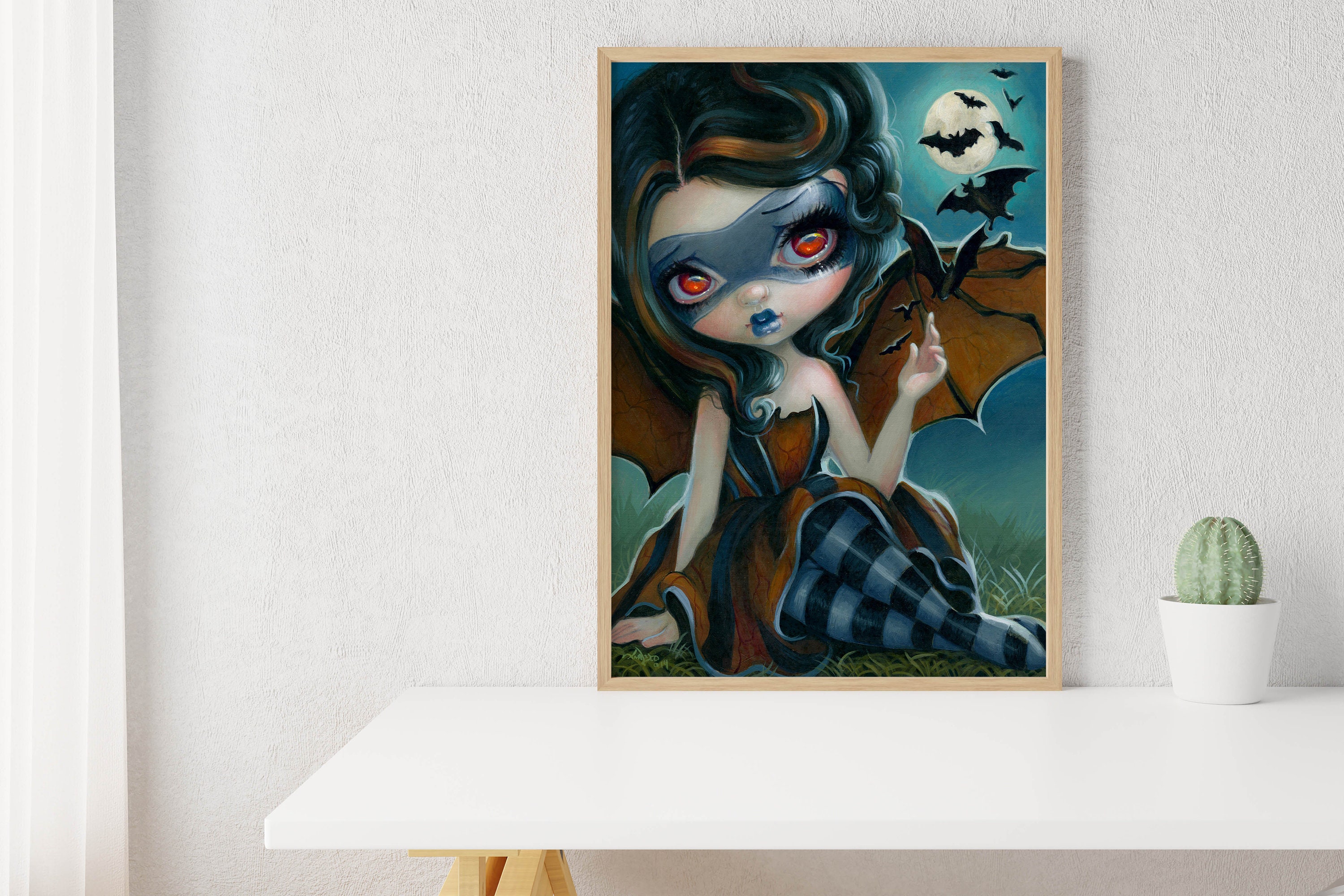 Pipistrello Art Print by Jasmine Becket Griffith Surreal Big Eye Girl ...