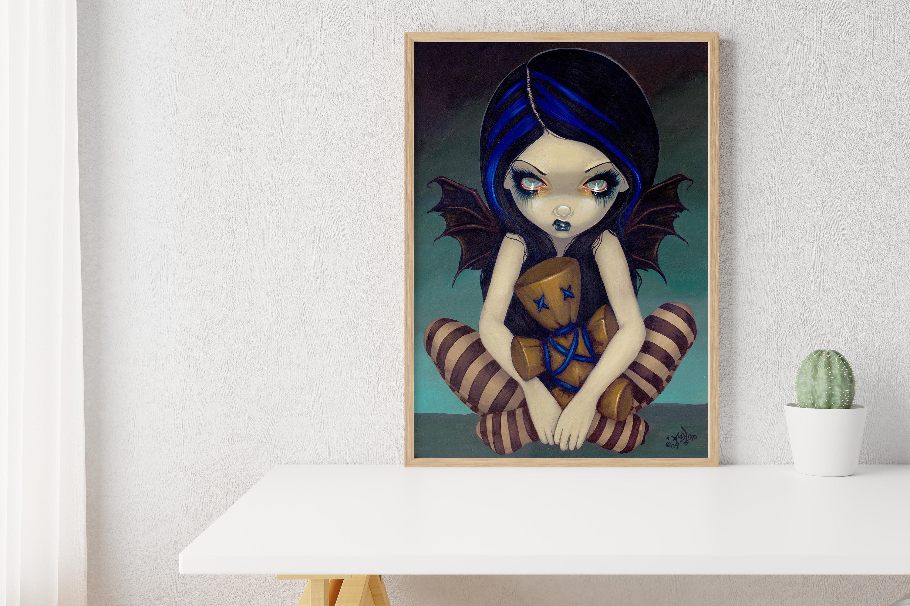 Voodoo in Blue Art Print by Jasmine Becket-griffith Surreal Big Eye ...