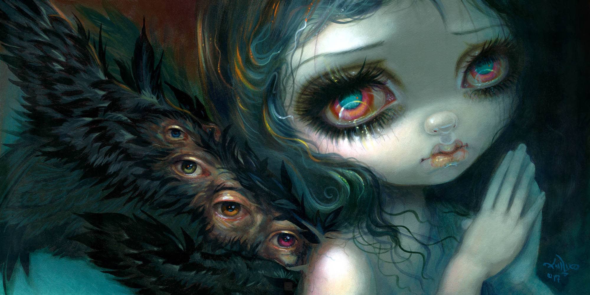 Art & Collectibles Giclée Skulls and Stars Art Print by Jasmine Becket ...