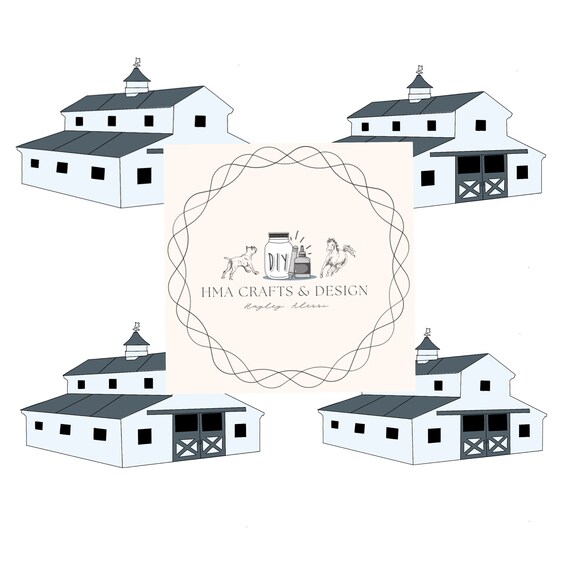 Barn SVG Files Pngpdf Farm Barn Digital Download | Etsy