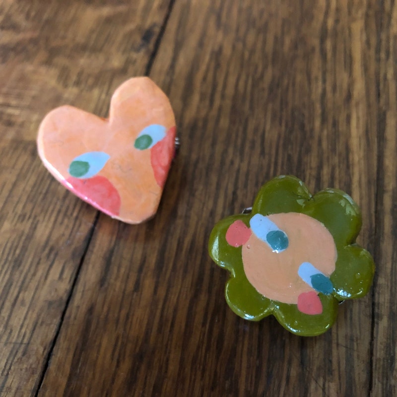 Clay Pin - Etsy