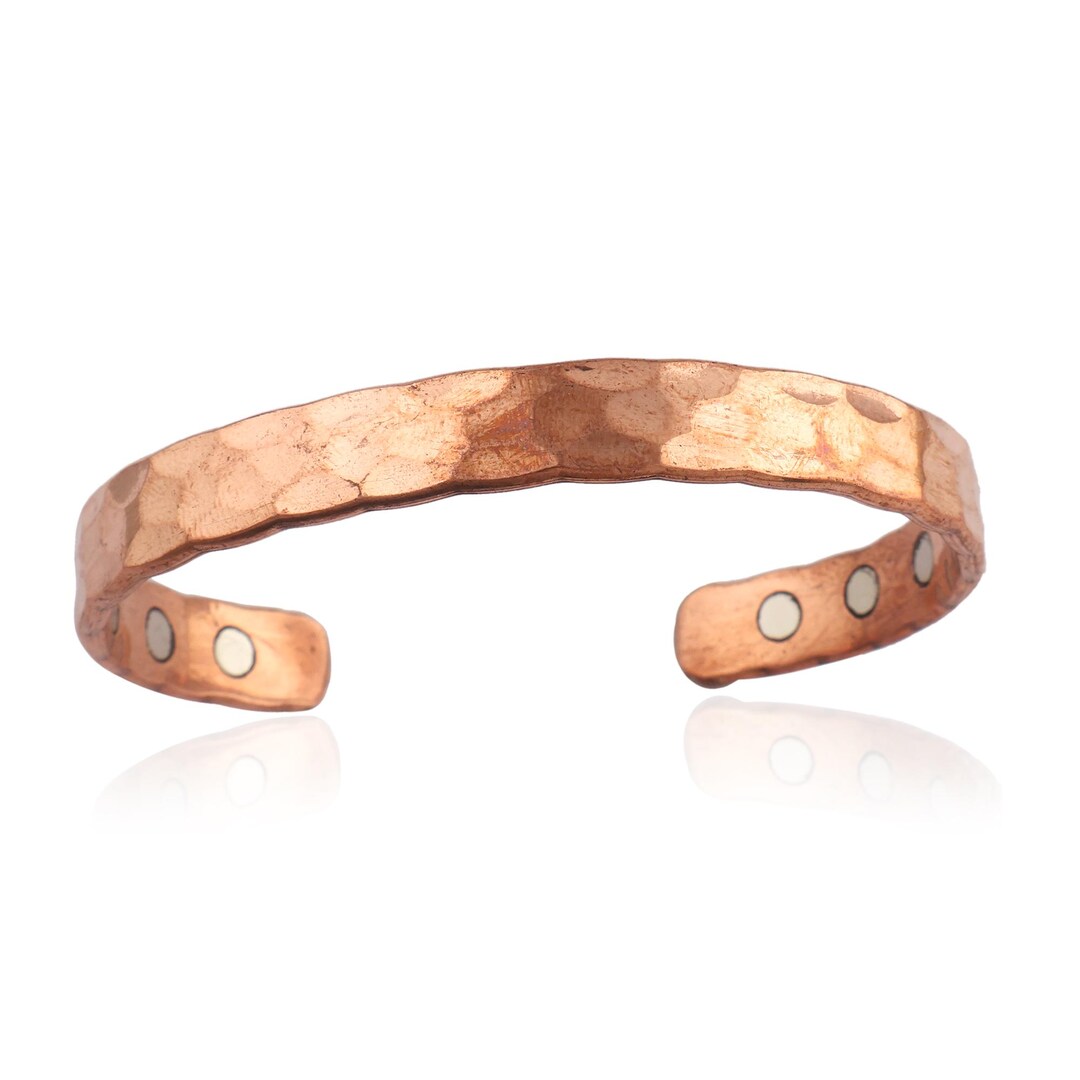 Hammered Copper Bracelet, Rustic Viking Style, Pure Copper Bracelet ...