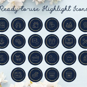 100 Business Highlight Cover, Dark Blue-gold, Instagram Story Cover ...