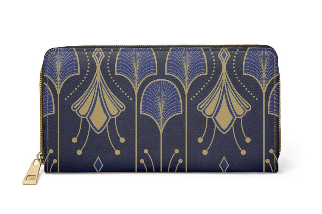 Art Deco Wallet, Artsy Wallet, Zipper Wallet, Women Wallet, Retro ...