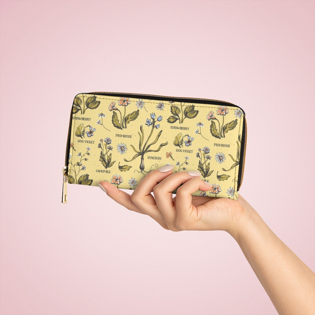 Vintage Flower Wallet Floral Wallet Botanical Wallet Flower - Etsy