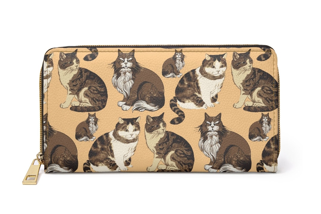 Cats Wallet, Cute Gift for Cat Lovers, Leather Wallet, Women Wallet ...