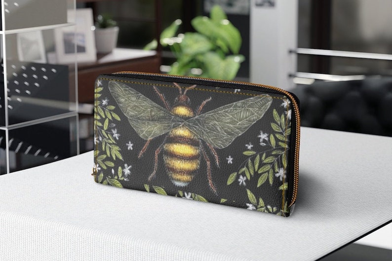 Bee Wallet Nature Wallet Bumble Bees Cardholder Wallet - Etsy