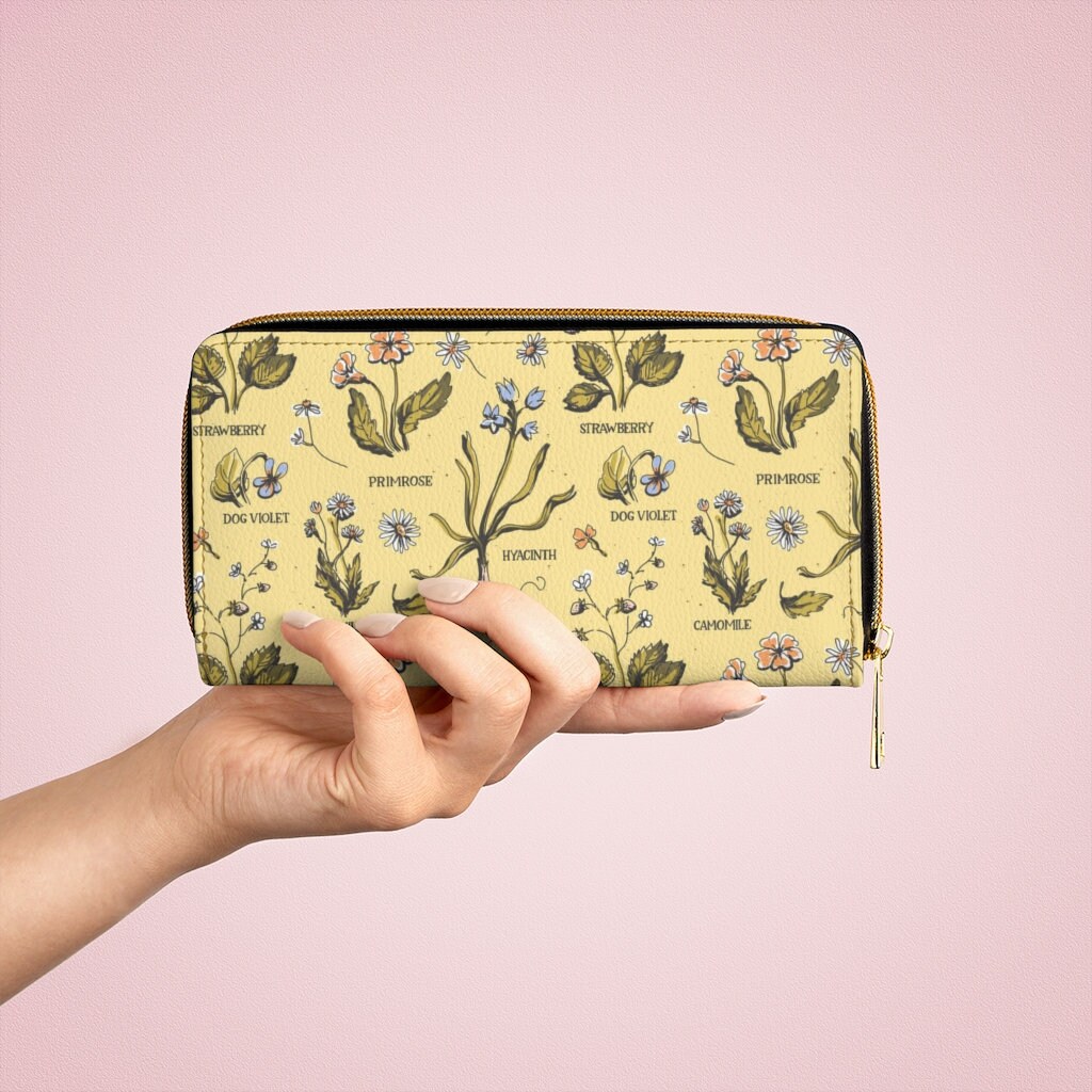 Vintage Flower Wallet Floral Wallet Botanical Wallet Flower - Etsy