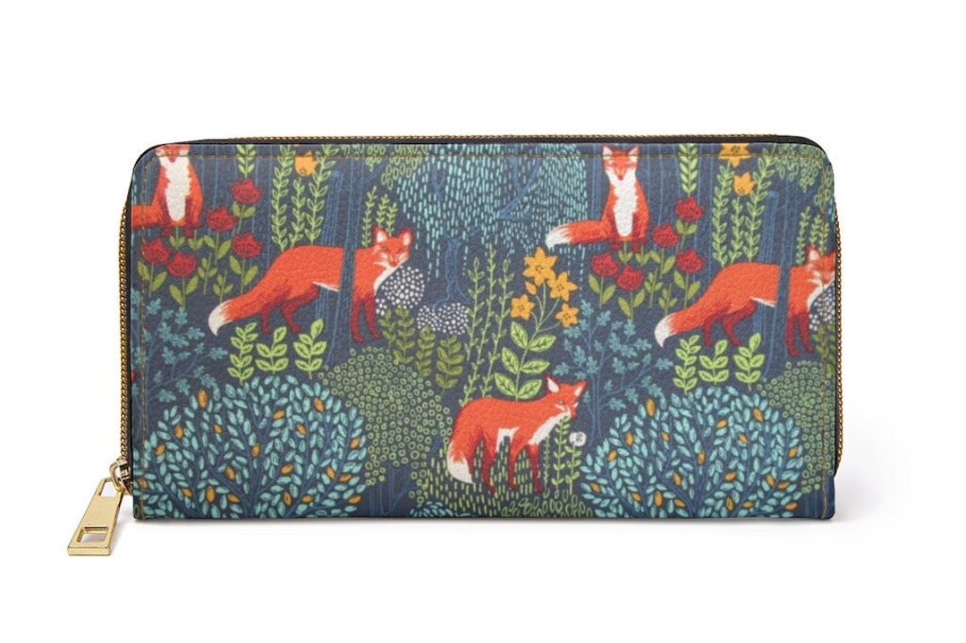 Fox Wallet, Boho Wallet, Cute Fox Wallet, Woodland Forest Wallet, Women ...