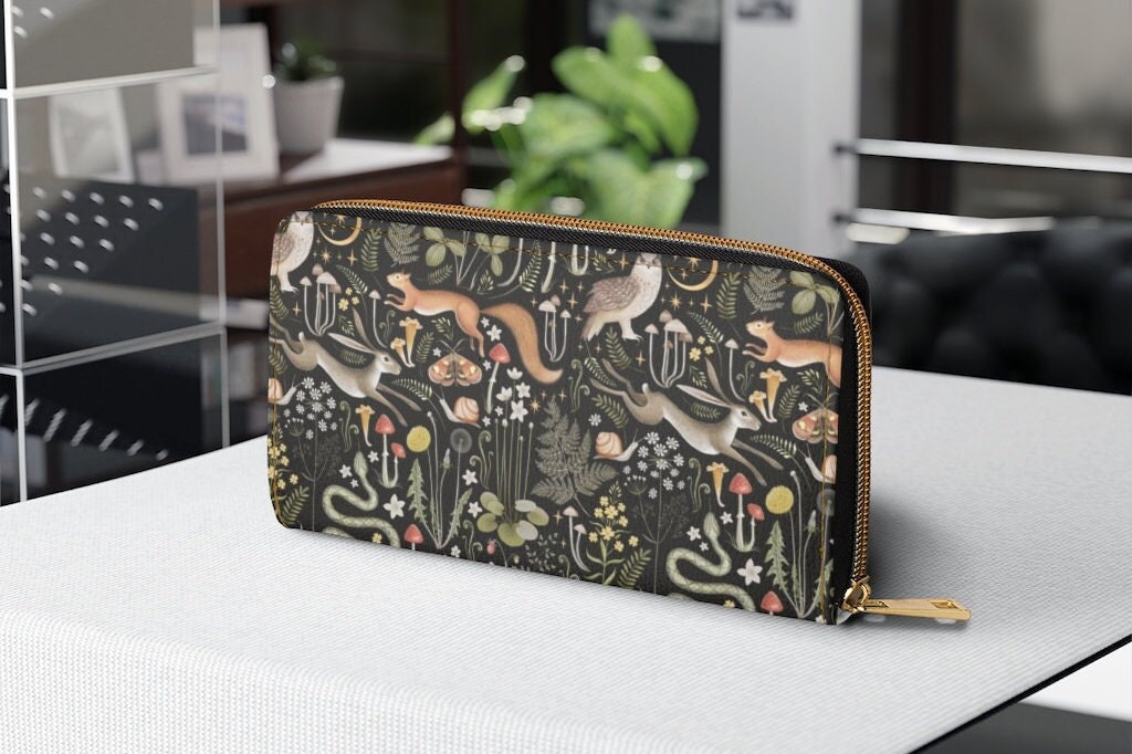 Magic Forest Wallet Animals Wallet Boho Wallet Cute Wallet - Etsy