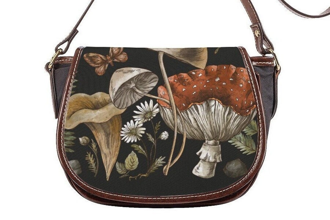 Cottagecore Bag, Mushroom Bag, Saddle Bag, Cute Women Mushroom Purse ...