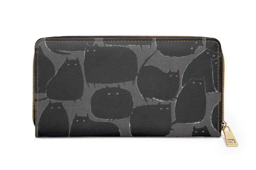 Meow Wallet, Cat Wallet, Cute Cat Wallet, Cute Women Wallet, Black Cat ...