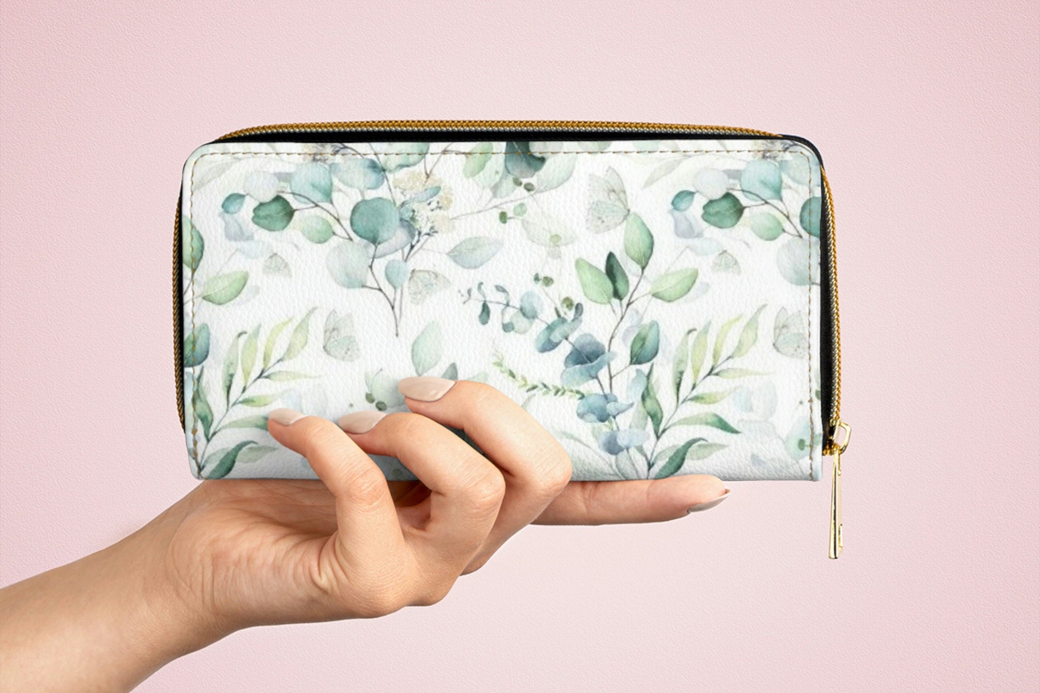 Eucalyptus Wallet, Eucalyptus Leaves Wallet, Botanical Wallet, Leaves ...