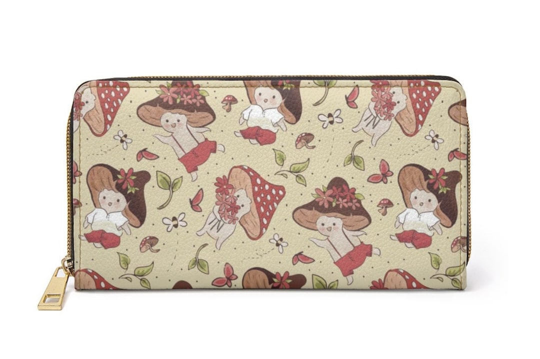 Cottagecore Mushroom Wallet, Leather Wallet, Cute Mushroom Wallet ...