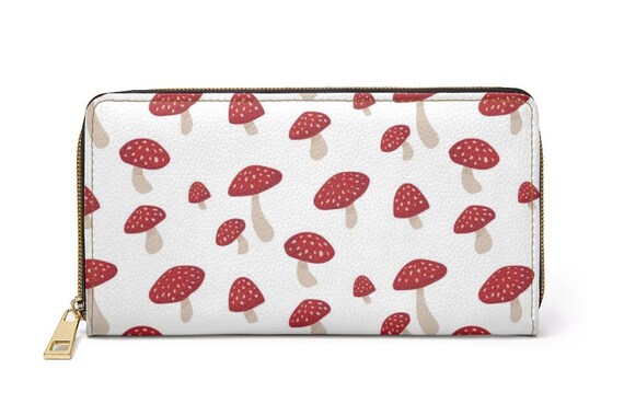 Mushroom Wallet Red Mushroom Wallet Cute Mushroom Wallet - Etsy