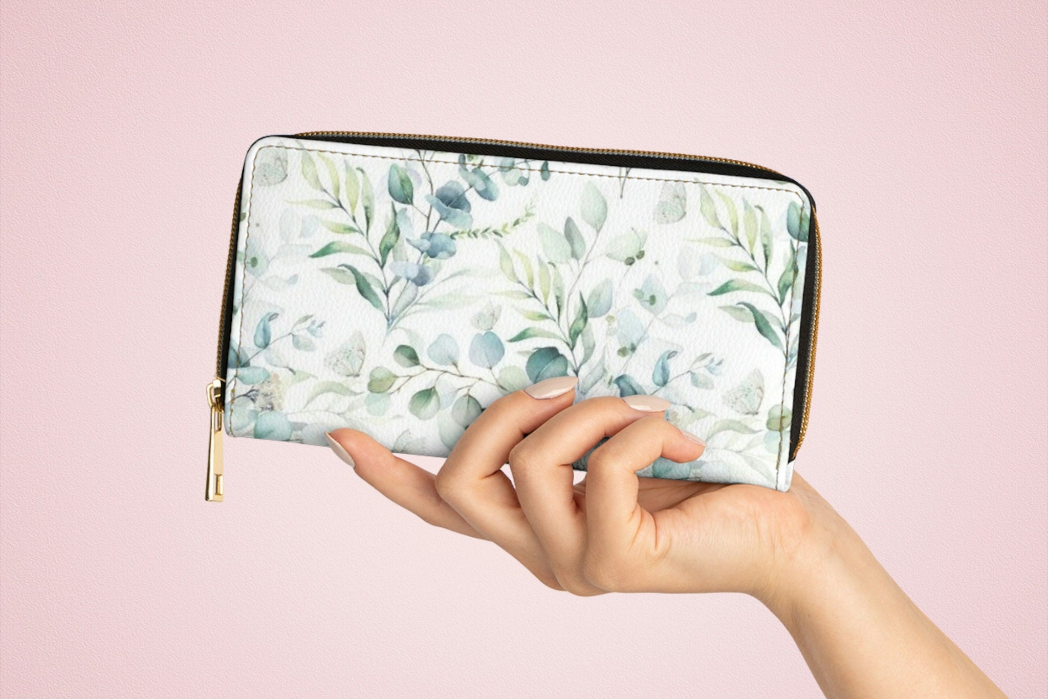 Eucalyptus Wallet, Eucalyptus Leaves Wallet, Botanical Wallet, Leaves ...