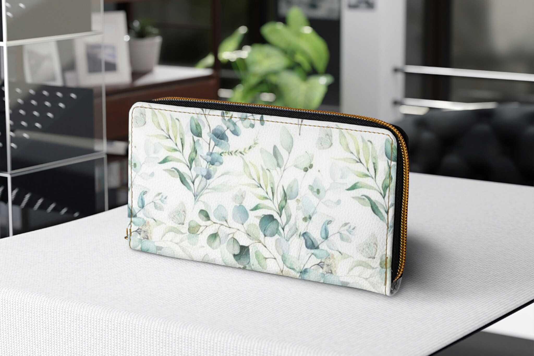 Eucalyptus Wallet, Eucalyptus Leaves Wallet, Botanical Wallet, Leaves ...