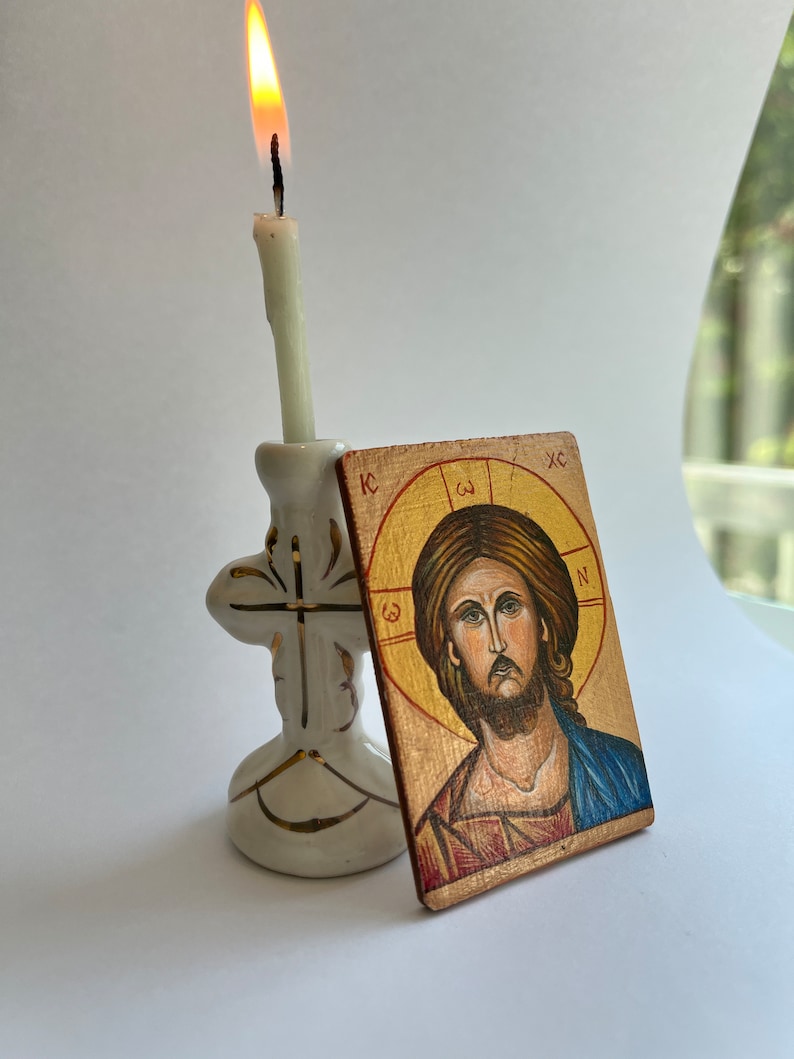 Jesus Christ /handpainted Miniature Icon/orthodox Icon/small - Etsy
