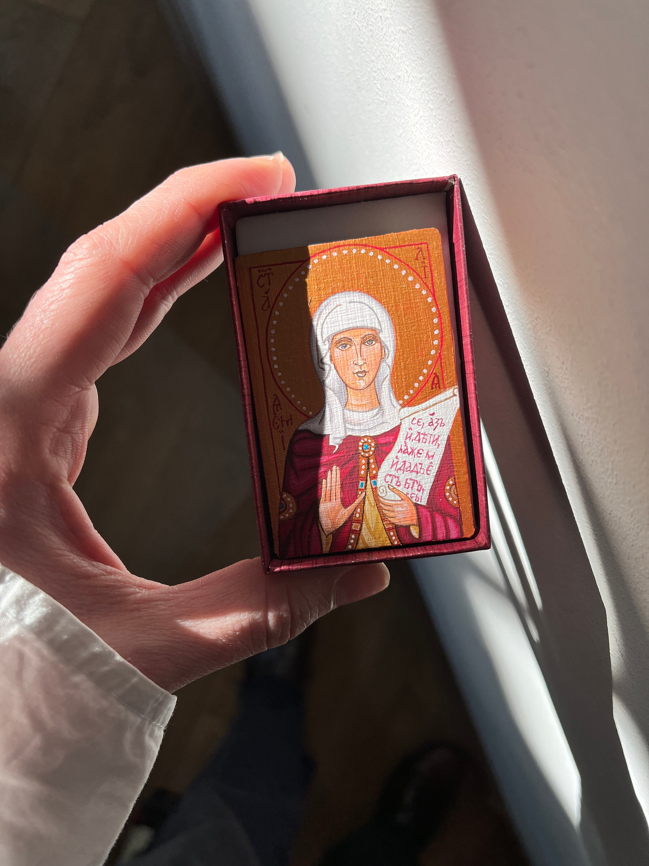 Saint Emmelia - Saint Emilia Hand Painted Icon Miniature | Easter Gift ...