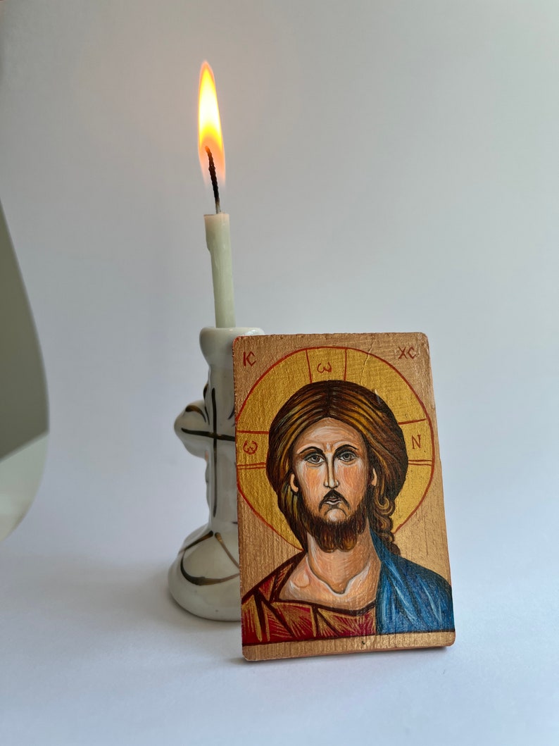 Jesus Christ /handpainted Miniature Icon/orthodox Icon/small - Etsy