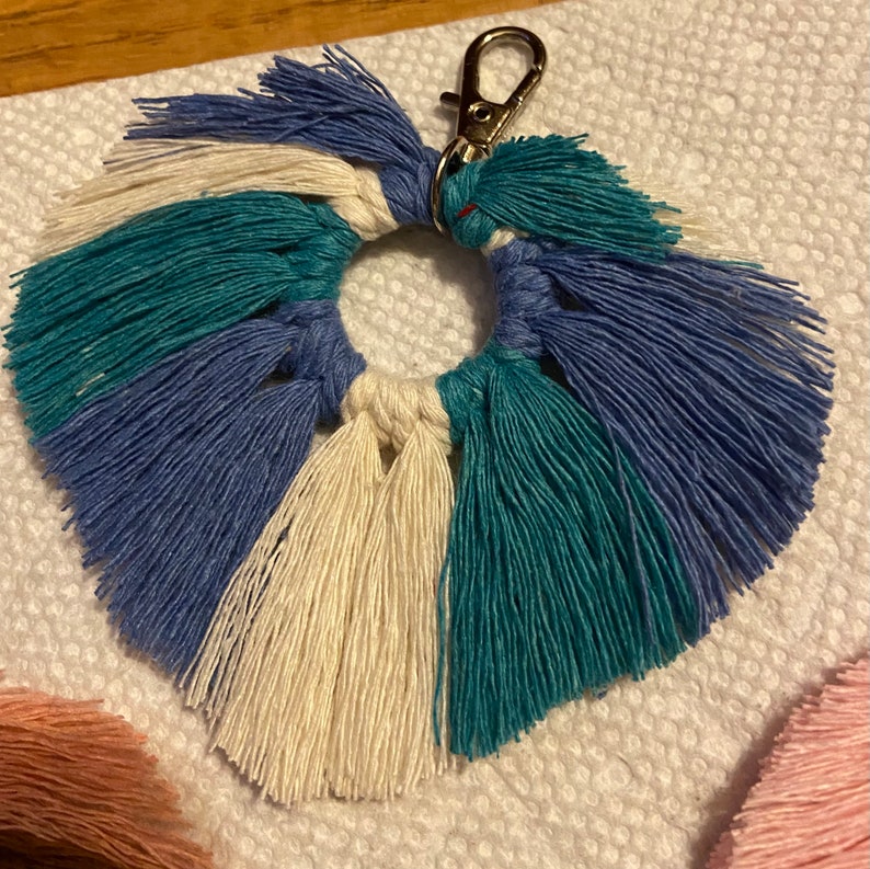 Multi Color Macrame Keychain / Macrame Charm/ Macrame Purse Charm ...